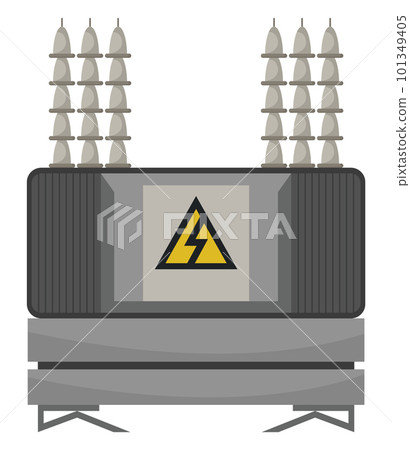 High voltage electrical transformer and... - Stock Illustration ...