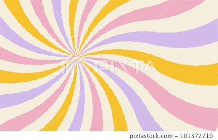 Vintage groovy rainbow wavy pastel retro... - Stock Illustration ...