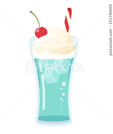 soda float in glass - Stock Illustration [101390009] - PIXTA