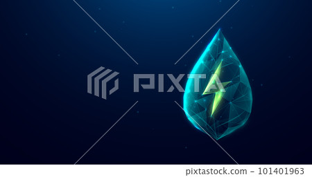 Leaf with a lightning symbol. Green energy.... - Stock Illustration ...