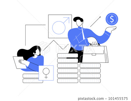 Gender discrimination abstract concept vector... - Stock Illustration ...