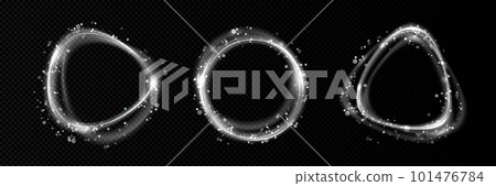Realistic winter avatar frames with snowflakes - Stock Illustration ...