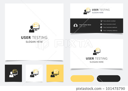 User testing logo design with editable slogan.... - Stock Illustration ...