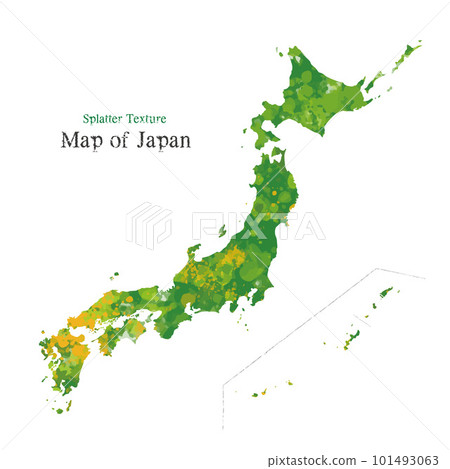 Stylish map of Japan, splashes of paint... - Stock Illustration ...