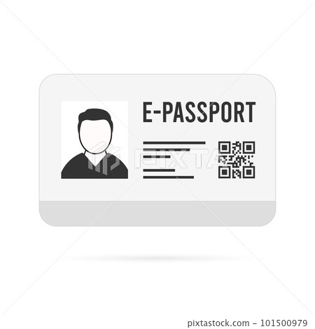 Modern E-Passport Vector Icon. Electronic ID... - Stock Illustration ...