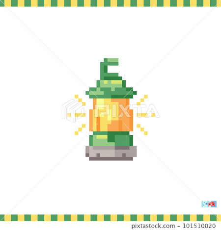 Pixel art lamp icon. Vector 8 bit style... - Stock Illustration ...
