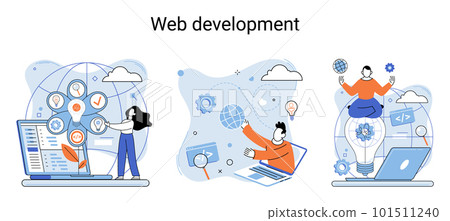 Web development, coding and programming.... - Stock Illustration ...