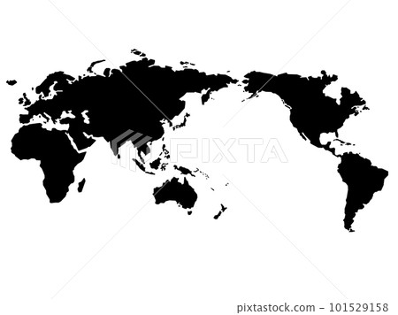 monochrome world map - Stock Illustration [101529158] - PIXTA
