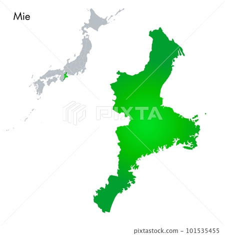 Mie prefecture and Japanese archipelago map - Stock Illustration ...