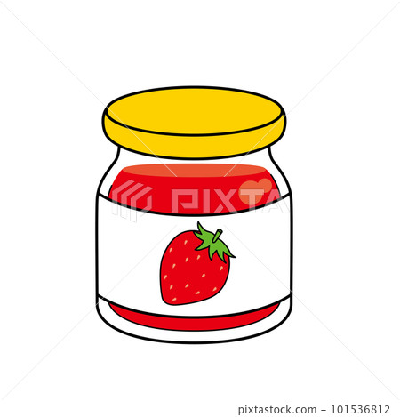 Simple and cute jam illustration white... - Stock Illustration ...