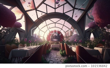 modern solarium cafe - Stock Illustration [101536842] - PIXTA