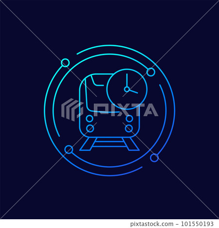 train arrival time or subway schedule icon-插圖素材 [101550193] - PIXTA圖庫