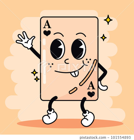 Isolated colored happy poker card traditional... - Stock Illustration ...