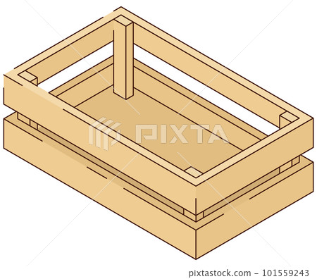 Wooden box with wire - Stock Illustration [101559243] - PIXTA