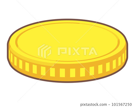 Simple coin illustration material - Stock Illustration [101567250] - PIXTA