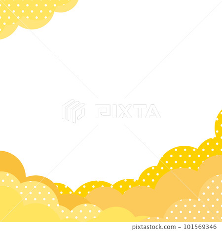 Cloud and dot pattern frame... - Stock Illustration [101569346] - PIXTA