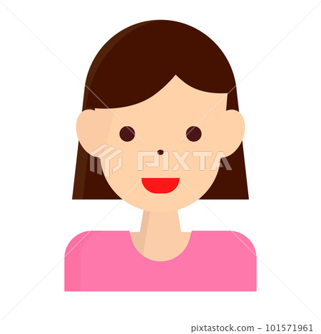Smiling woman icon. mother. vector. - Stock Illustration [101571961 ...