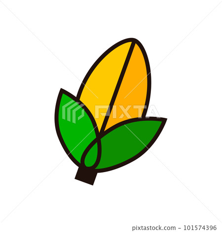 Cute corn icon. vegetable. vector. - Stock Illustration [101574396] - PIXTA