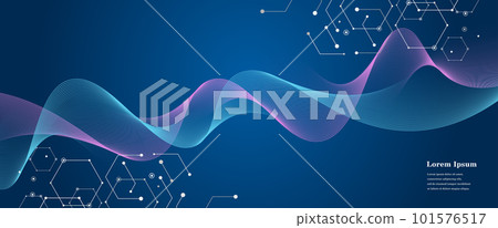 geometry abstract gene wave science background - Stock Illustration ...