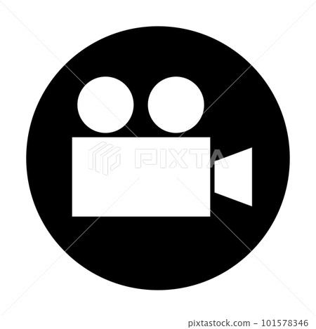 Round movie film camera icon. vector. - Stock Illustration [101578346 ...