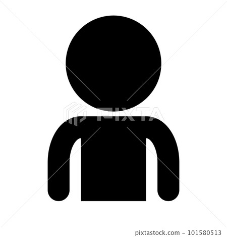 Human upper body silhouette icon. vector. - Stock Illustration ...