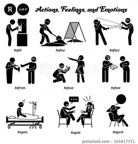 Stick figure human people man action, feelings,... - Stock Illustration ...