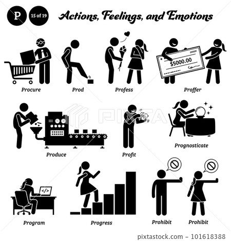 Stick figure human people man action, feelings,... - Stock Illustration ...
