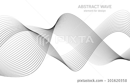 Abstract wave element for design. Digital...-插圖素材 [101620358] - PIXTA圖庫