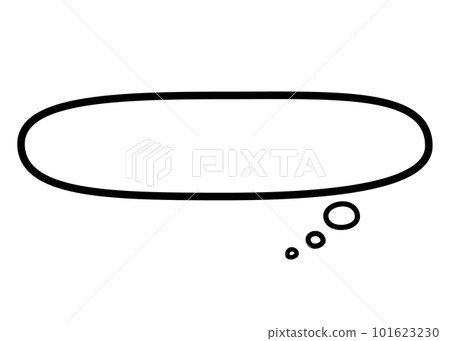 simple thought bubble oval - Stock Illustration [101623230] - PIXTA