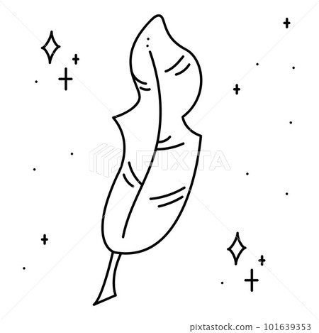 A magical feather with an interesting shape... - Stock Illustration ...