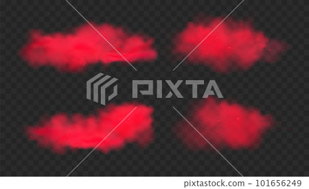Red smoke effect vector explosion isolated... - Stock Illustration ...
