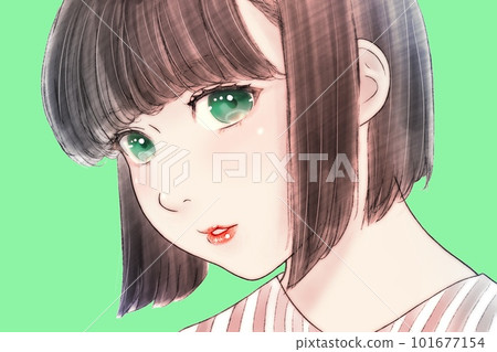 Line drawing color illustration of a chubby... - Stock Illustration ...