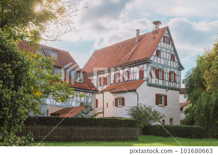 Traditional Rural House With Beautiful Exterior... - Stock Photo ...