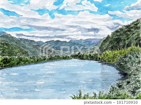Sawa River in summer - Stock Illustration [101710910] - PIXTA