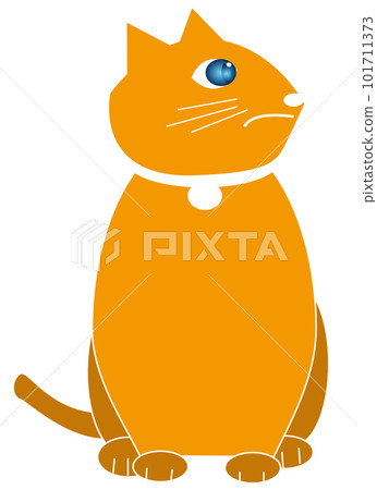 Mimosa cat staring diagonally upward - Stock Illustration [101711373 ...