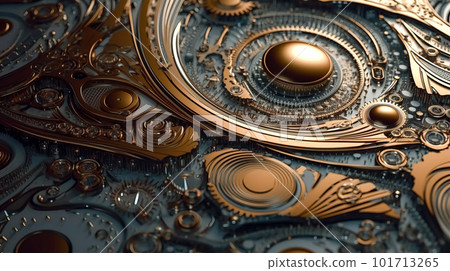Metal abstract object structure from waves,...-插圖素材 [101713265] - PIXTA圖庫