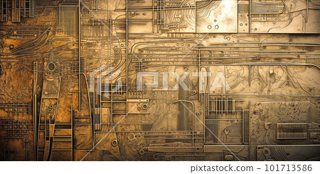 Etched and welded metal structure background - Stock Illustration ...
