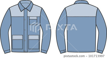 Mens work jacket. Fashion CAD. - Stock Illustration [101713997] - PIXTA