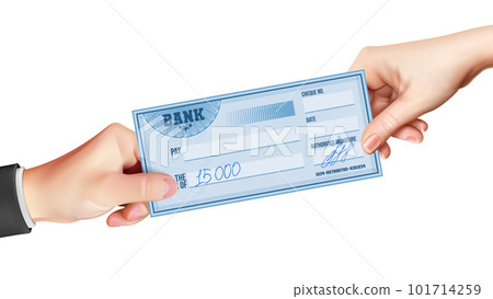 Bank Check Composition - Stock Illustration [101714259] - PIXTA