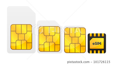 Sim Card. Mobile phone network chip. Sim card...-插圖素材 [101726115] - PIXTA圖庫