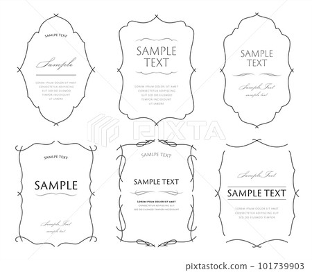 A set of frames with variable line width - Stock Illustration ...