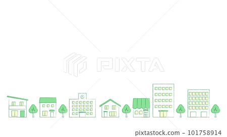 Townscape illustration Hand-drawn style - Stock Illustration [101758914 ...