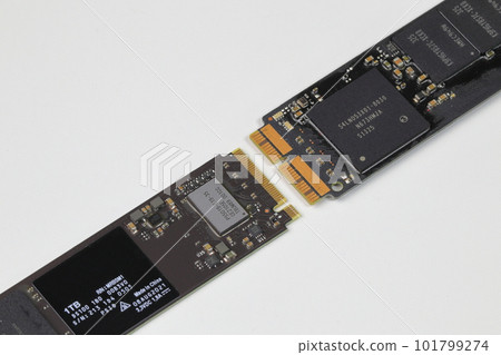 solid state drives for computer M.2 NVME PCIe,... - Stock Photo ...