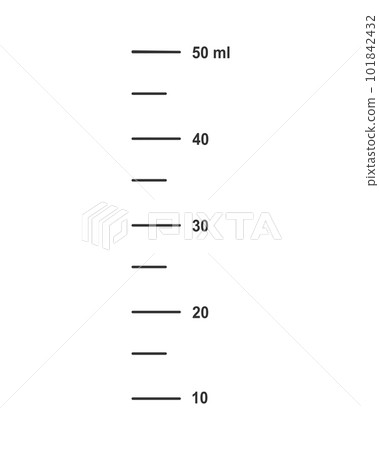 Scale with 50 ml liquid volume for measuring... - Stock Illustration ...