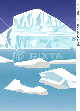 visible and invisible surface of the iceberg-插圖素材 [101861554] - PIXTA圖庫