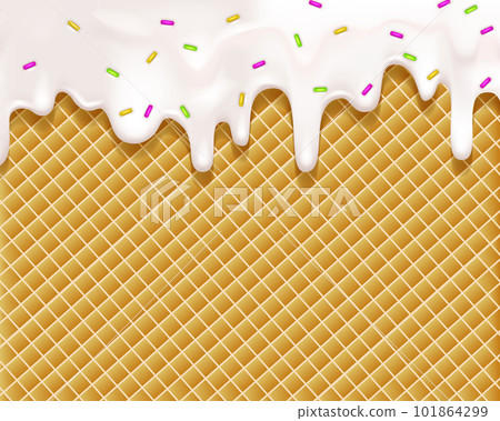 Realistic drip cream drops melt drops with... - Stock Illustration ...