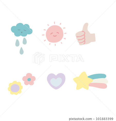 Yurukawa illustration set color - Stock Illustration [101883399] - PIXTA