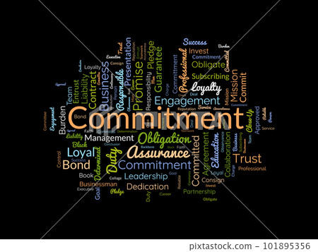 Word cloud background concept for Commitment....-插圖素材 [101895356] - PIXTA圖庫