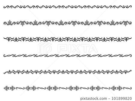 Indian style decorative border set. Vector data. - Stock Illustration ...