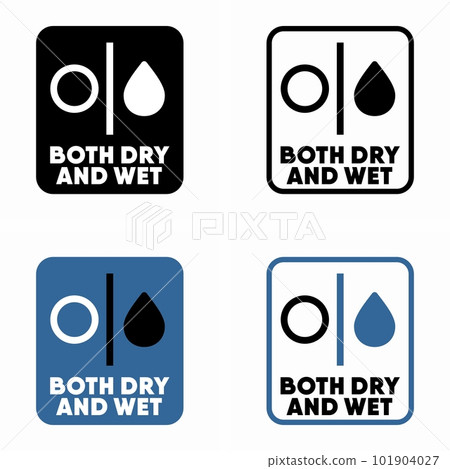 Both dry and wet vector information sign - Stock Illustration ...